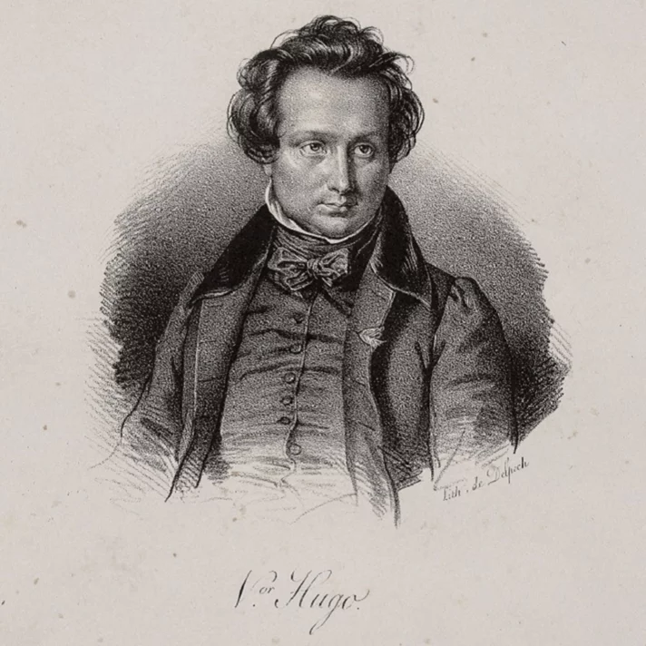 Victor Hugo Victor Hugo Het Portret Van De Beeldverhaaltekening Vector